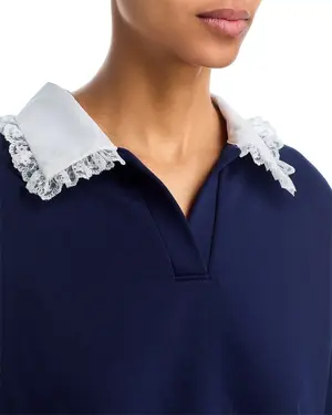 Aqua Ruffle Sweatshirt