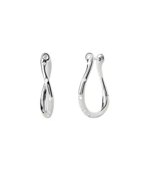 PDPAOLA Air Mini Hoop Earrings - Silver