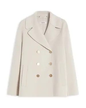 Max Mara Double-breasted Wool Jacket - Sand