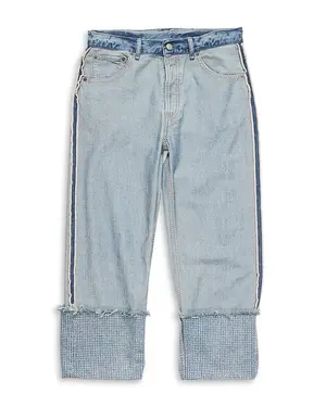 Acne Studios Rhinestone Hem Straight Jeans