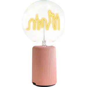 MITB New York Skyline Portable Table Lamp - Pink