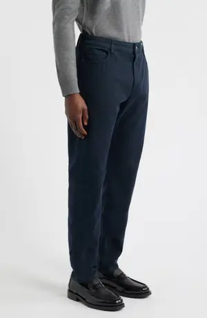Canali Garment Dyed Bull Denim Straight-leg Jeans - Navy