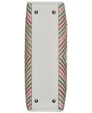 Karl Lagerfeld Paris Savoie Chevron Raffia Tote - Multi Combo