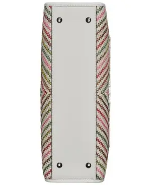 Karl Lagerfeld Paris Savoie Chevron Raffia Tote