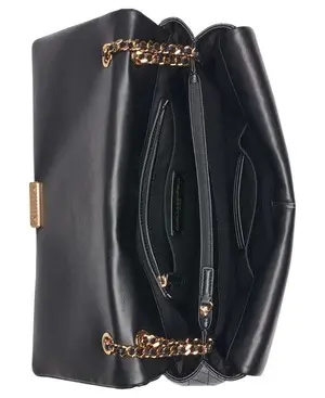Karl Lagerfeld Paris Lafayette Jumbo Shoulder Bag - Black/gold