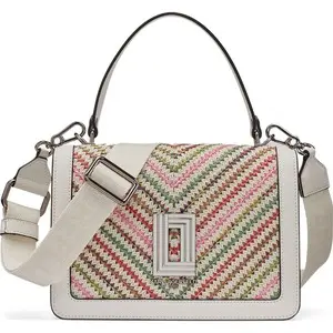 Karl Lagerfeld Paris Simone Chevron Raffia Satchel - Multi Combo