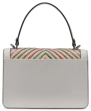 Karl Lagerfeld Paris Simone Chevron Raffia Satchel