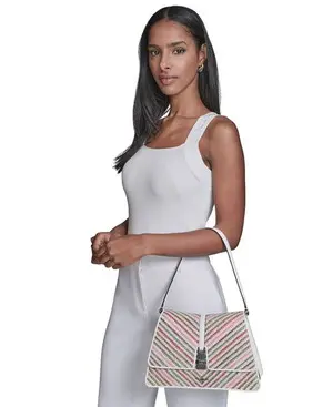 Karl Lagerfeld Paris Mercerie Chevron Shoulder Bag