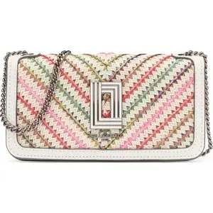 Karl Lagerfeld Paris Kosette Chevron Raffia Shoulder Bag