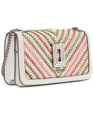 Karl Lagerfeld Paris Kosette Chevron Raffia Shoulder Bag