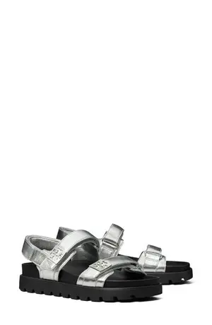 Tory Burch Mellow Sport Sandal - Silver/perfect Black
