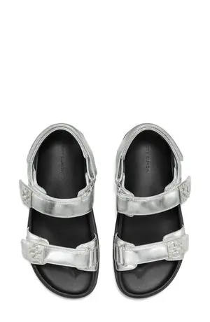 Tory Burch Mellow Sport Sandal - Silver/perfect Black