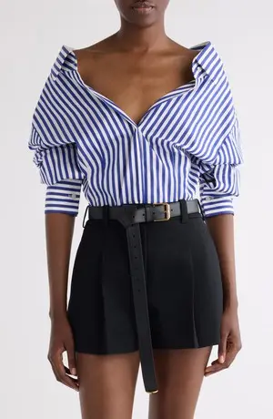 Givenchy Striped Cotton Open Shirt