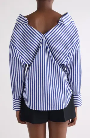 Givenchy Striped Cotton Open Shirt