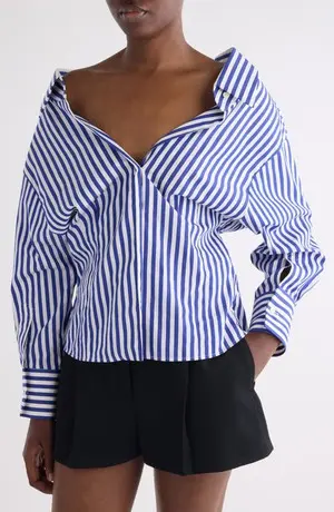 Givenchy Striped Cotton Open Shirt
