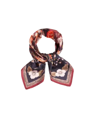 FABLE ENGLAND Aurora Tales Peach Square Scarf