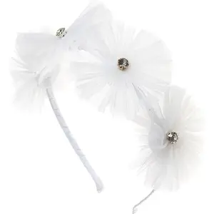 MINI CELEBRITIES Daisy Headbands White Lily