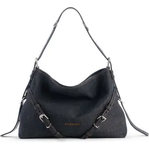 Givenchy Large Voyou Denim Shoulder Bag