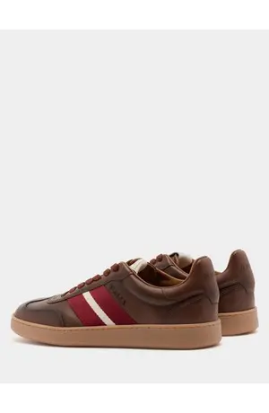 Bally Retro Crest Leather Sneakers - Brown