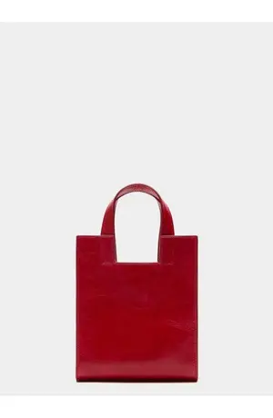 Bally Easy Small Leather Tote Bag - Red