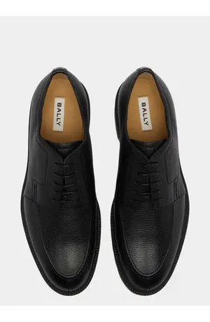 Bally Eduard Derby In Grained Leather - Black