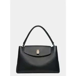 Bally Lock Me Top Handle Bag In Leather - Black