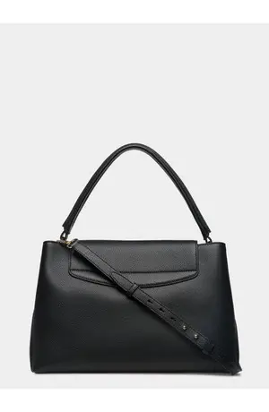 Bally Lock Me Top Handle Bag In Leather - Black