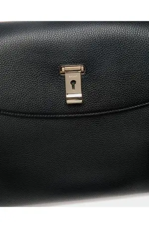 Bally Lock Me Top Handle Bag In Leather - Black