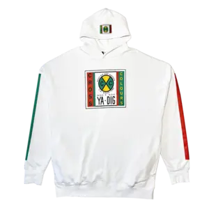 CROSS COLOURS Hooded Pullover With Graphic - White