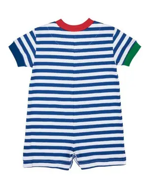 FLORENCE EISEMAN Stripe Knit Shortall With Sailboat