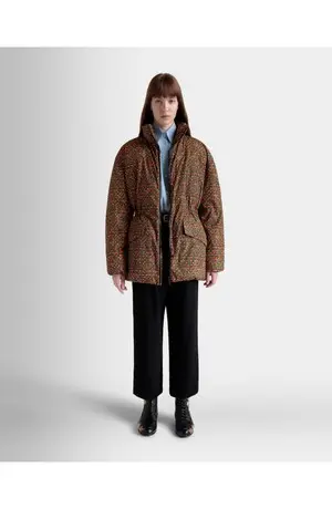 Bally Winter Capsule Puffer Jacket With Alpine Flowers