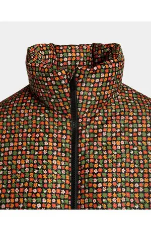 Bally Winter Capsule Puffer Jacket With Alpine Flowers