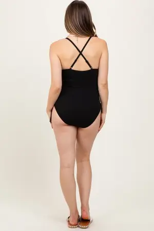 PINKBLUSH Ribbed Maternity Swimsuit