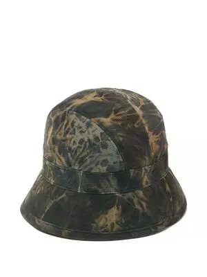 CA4LA Patterned Corduroy Bucket Hat - Green