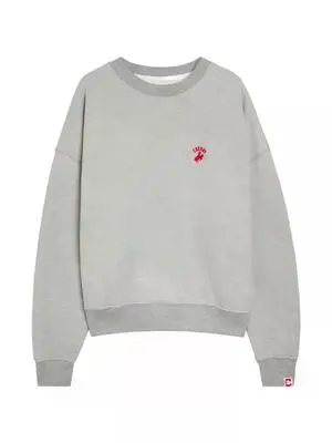 CHERRY LA Western Athletic Logo-embroidered Sweatshirt - Grey