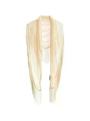 Our Legacy Triangolo Fringed Scarf - Neutrals