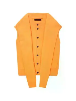 ALAINPAUL Buttoned Layered Cardigan - Orange
