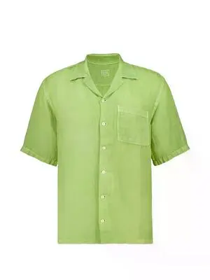 120% Lino Camp Collar Shirts For Men