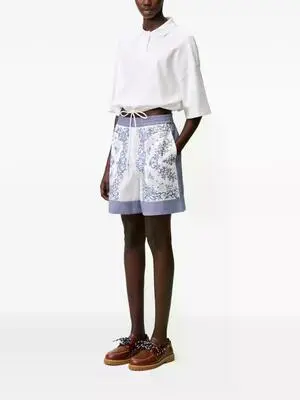 Claudie Pierlot Mixed Pattern Embroidered Shorts