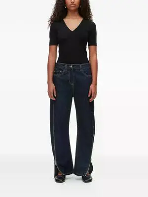 3.1 Phillip Lim Zip-detailed Straight Leg Jeans