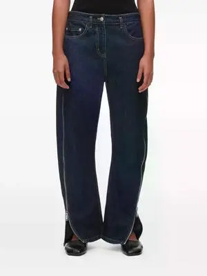 3.1 Phillip Lim Zip-detailed Straight Leg Jeans
