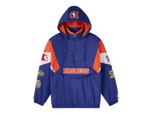 OVO X Nfl Denver Broncos Starter Puffer Jacket - Navy Blue