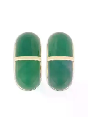 LIZZIE FORTUNATO Zellige Jade Hoop Earrings - Green