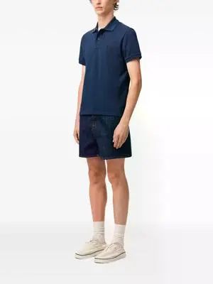 AMI Paris De Coeur Logo-detail Polo Shirt - Blue