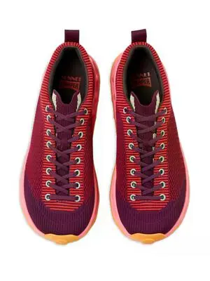 Camper X Sunnei Pelotissima Striped Knit Sneakers - Red