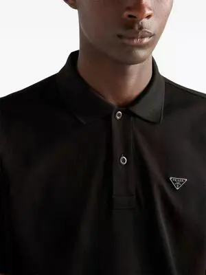 Prada Logo-plaque Polo Shirt