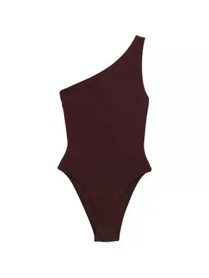 Matteau Asymmetric One-piece Swimsuit - Brown
