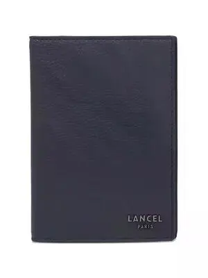 LANCEL Driver 9cc Zip-detail Leather Wallet - Blue