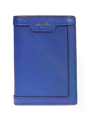 LANCEL Pebbled Zip Wallet - Blue