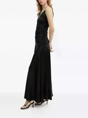 Bardot Lavanda V-neck Ruched Dress